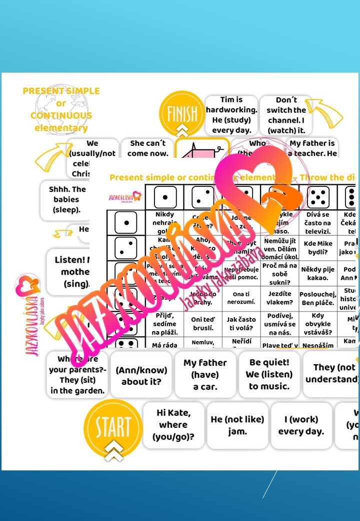 Present simple or Present continuous elementary hry - Anglický jazyk | UčiteléUčitelům.cz
